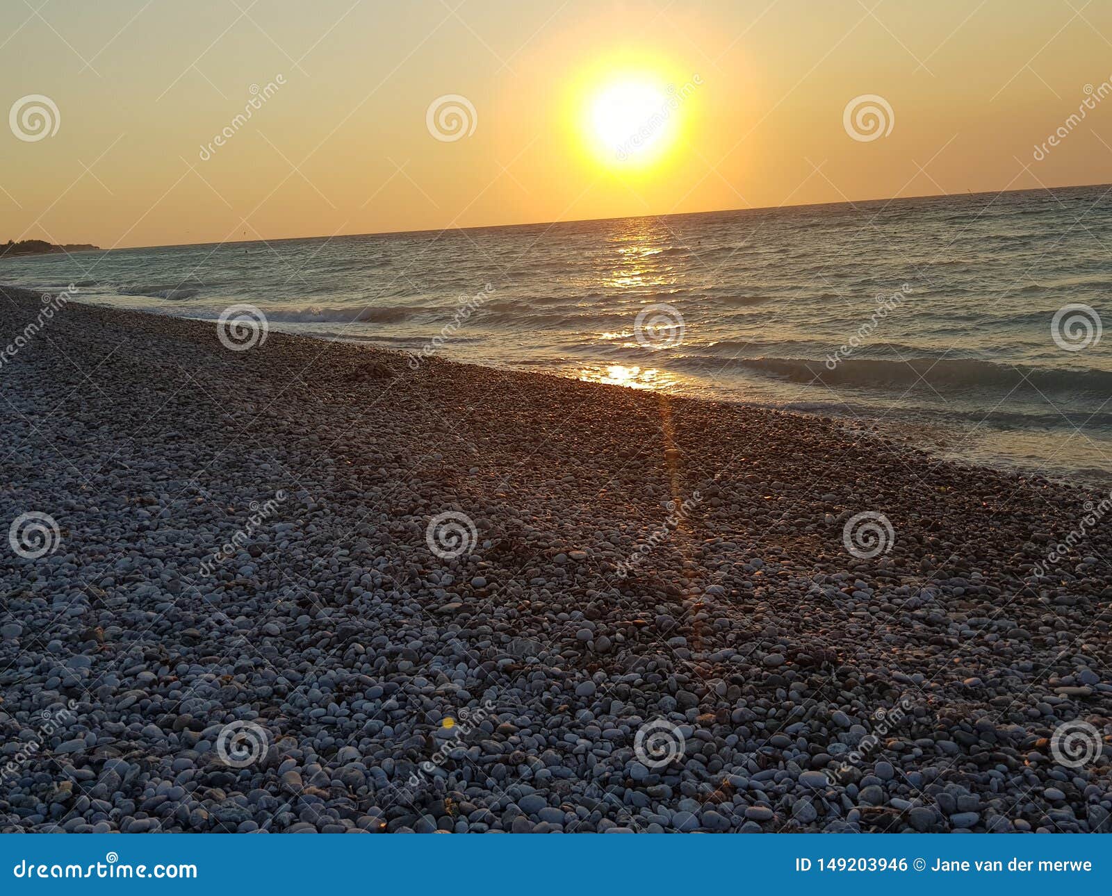 Rhodes Sunset Sea Beach Relax Pebbles Stock Photo - Image of pebbles ...