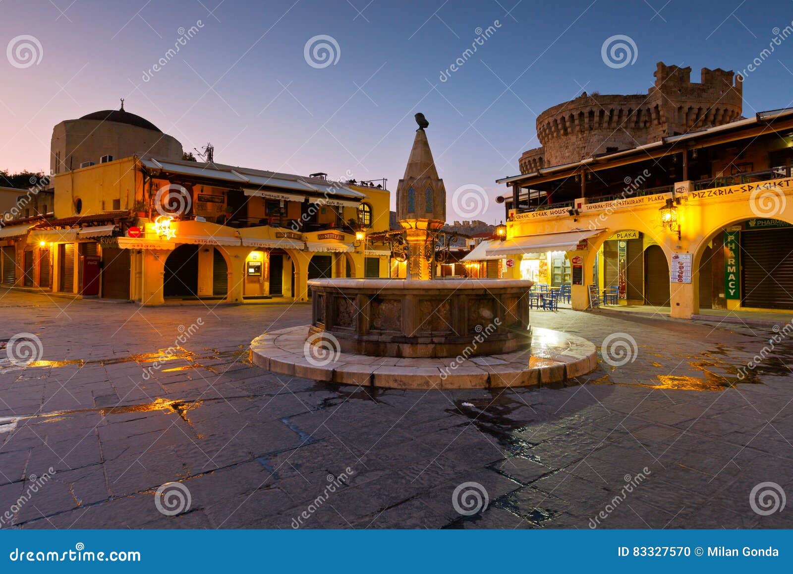 Rhodes town. editorial image. Image of socratous, rhodes - 83327570