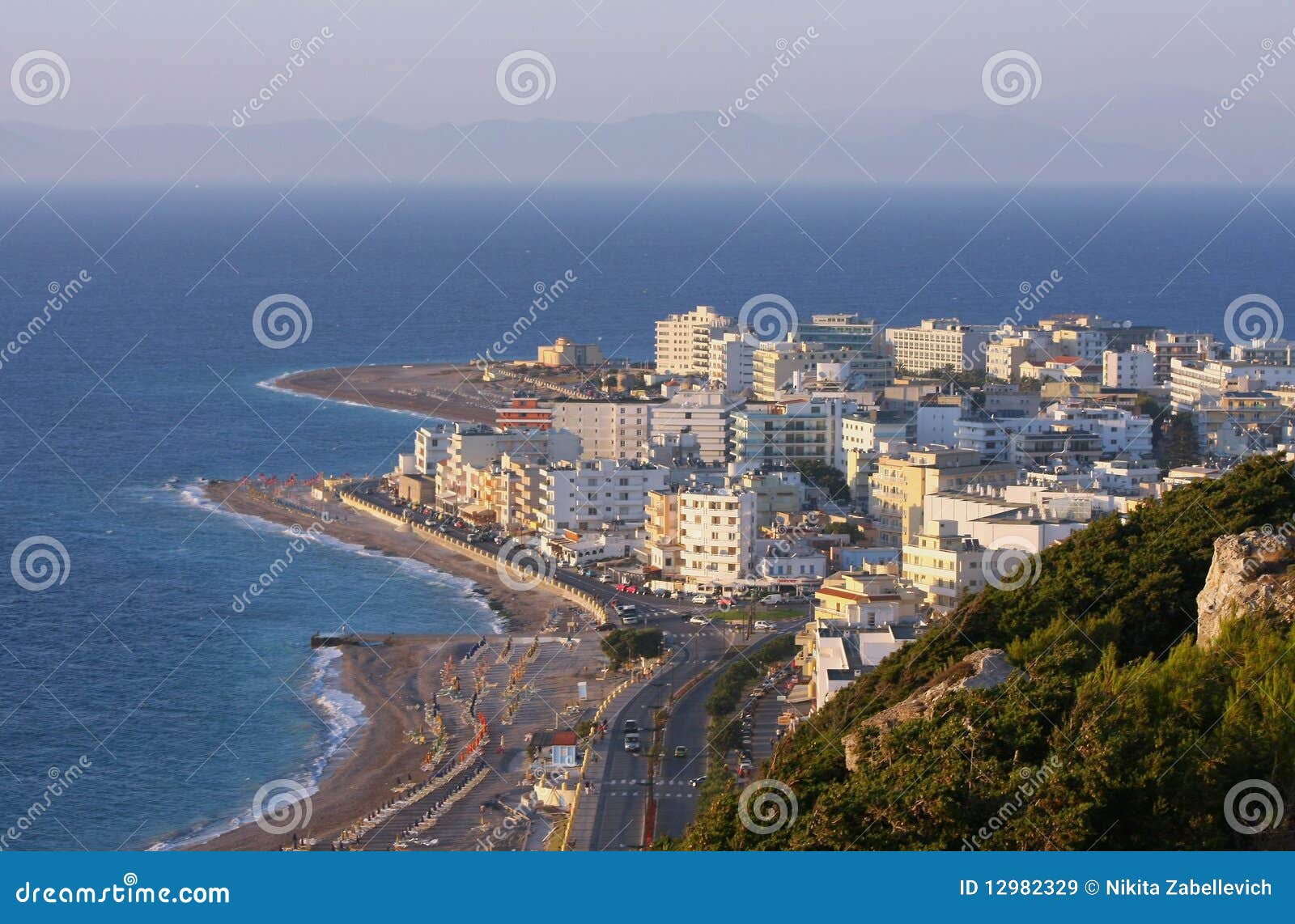Rhodes Town at Sunset, Greece Stock Image - Image of blue, greece: 12982329