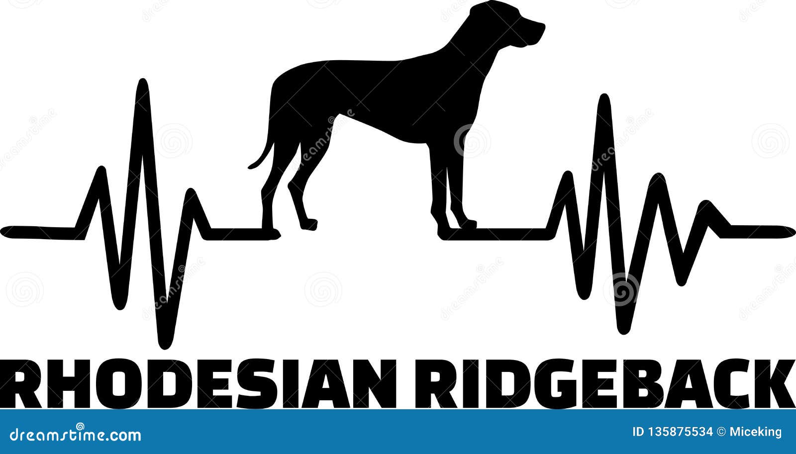 Rhodesian Ridgeback Frequency Silhouette Stock Vector - Illustration of ...