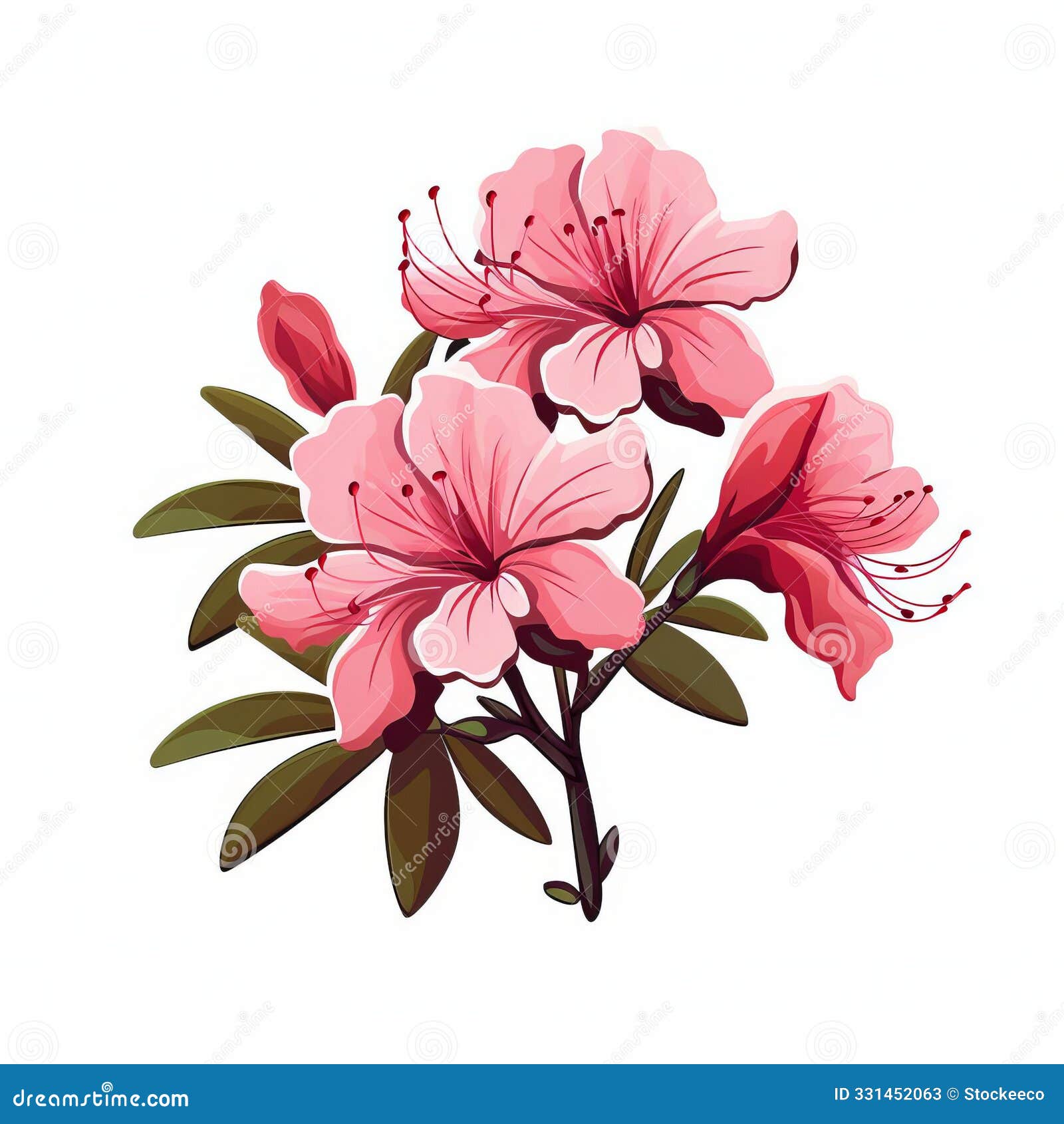 Rhododendron Silhouette Vector: Simple Identification Symbol Stock ...