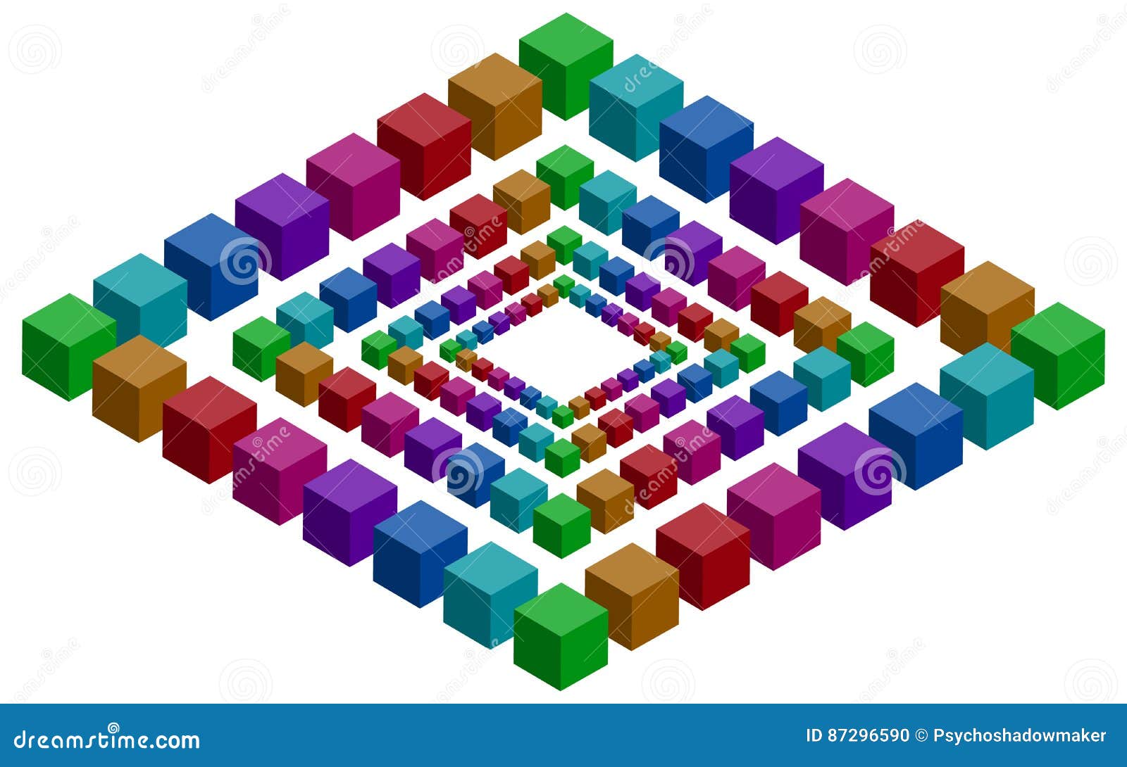 Rhomb illusion stock vector. Illustration of escher, geometric - 87296590
