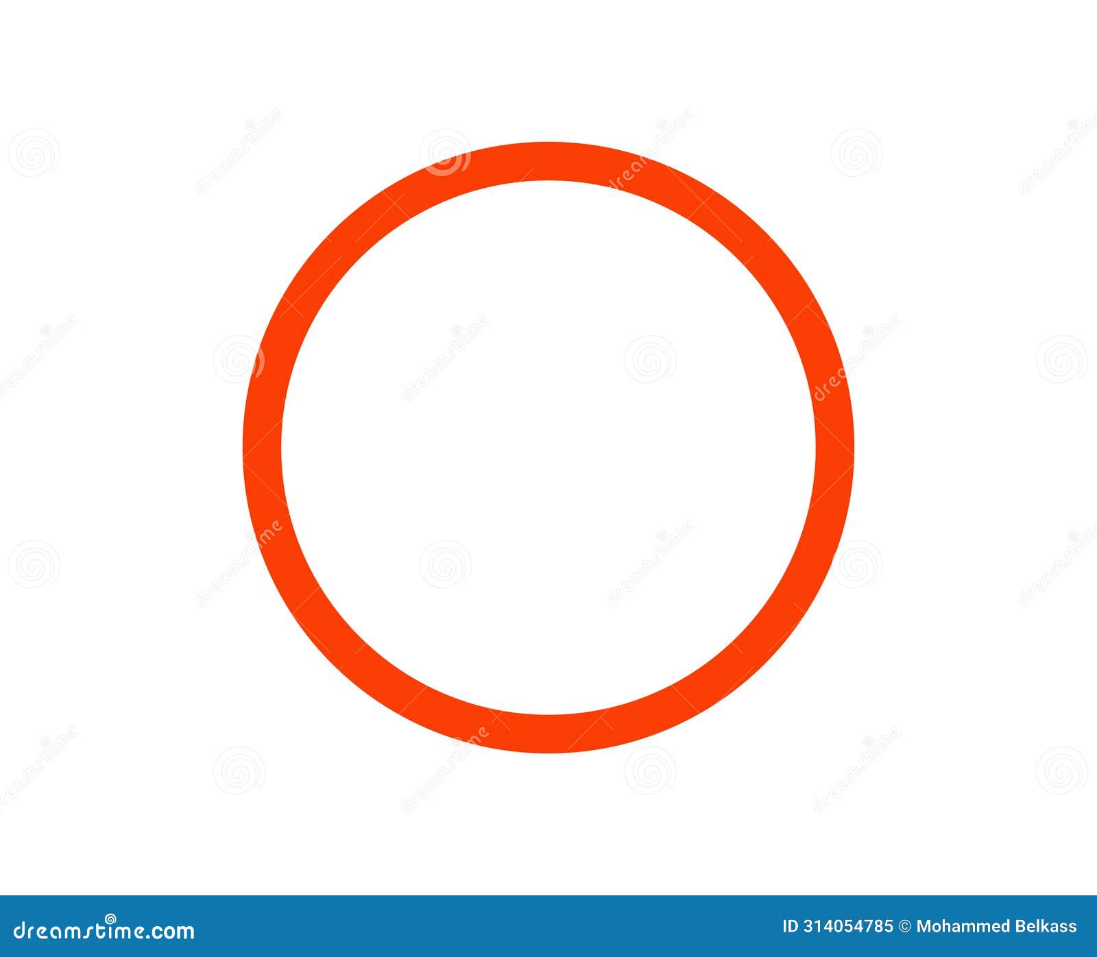 Circle Shape Outline Orange Stroke Circle Shape Symbol Vector Stock ...