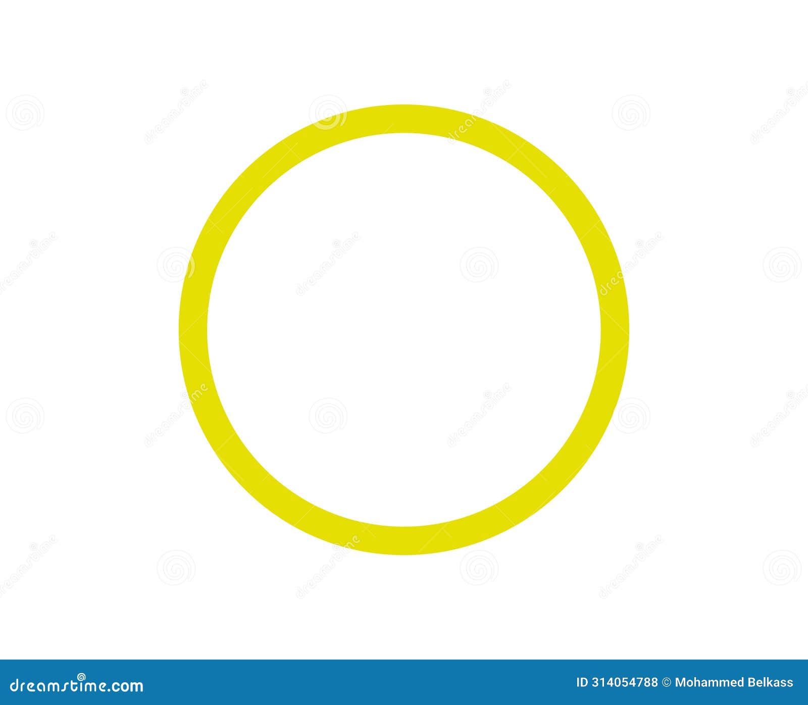 Circle Shape Outline Yellow Stroke Circle Shape Symbol Vector Stock ...