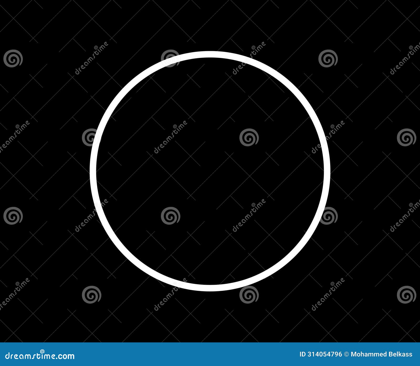 Circle Shape Outline Black and White Stroke Circle Symbol Vector Stock ...