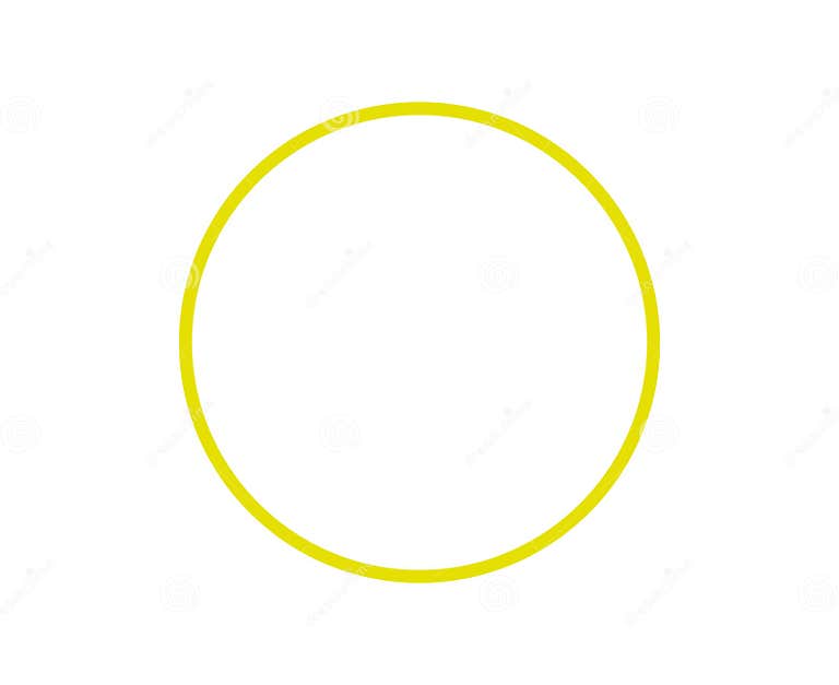 Circle Shape Outline Yellow Stroke Circle Symbol Vector Stock Vector ...
