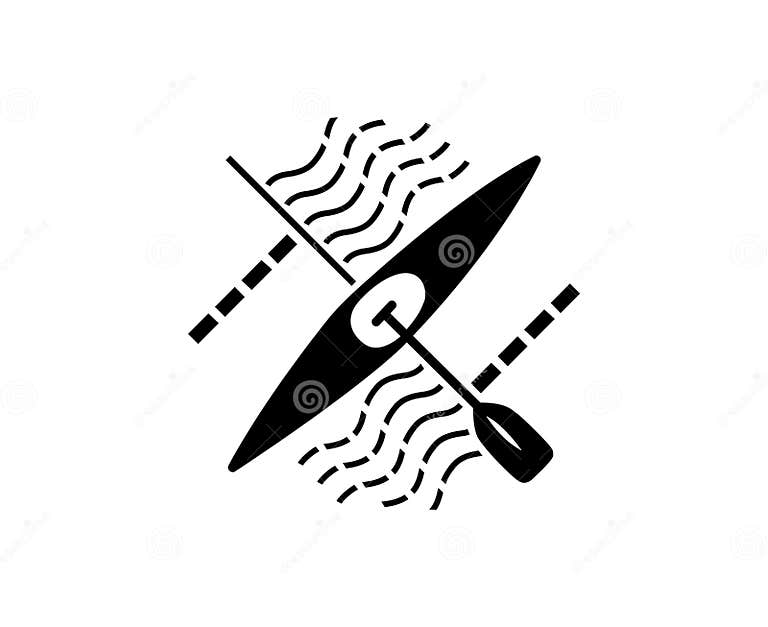 Canoe Kayak Slalom Pictogram Olympics Games Paris 2024 Logo Stock ...