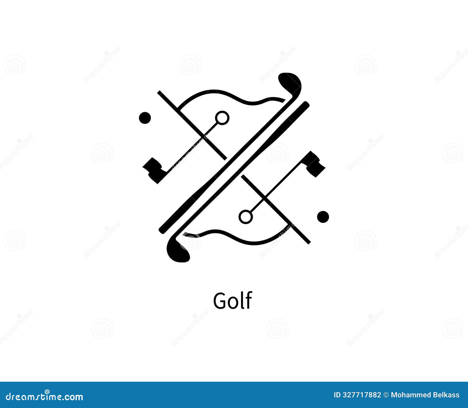 Golf Pictogram Olympics Games Paris 2024 Logo Symbol Abstract Stock ...