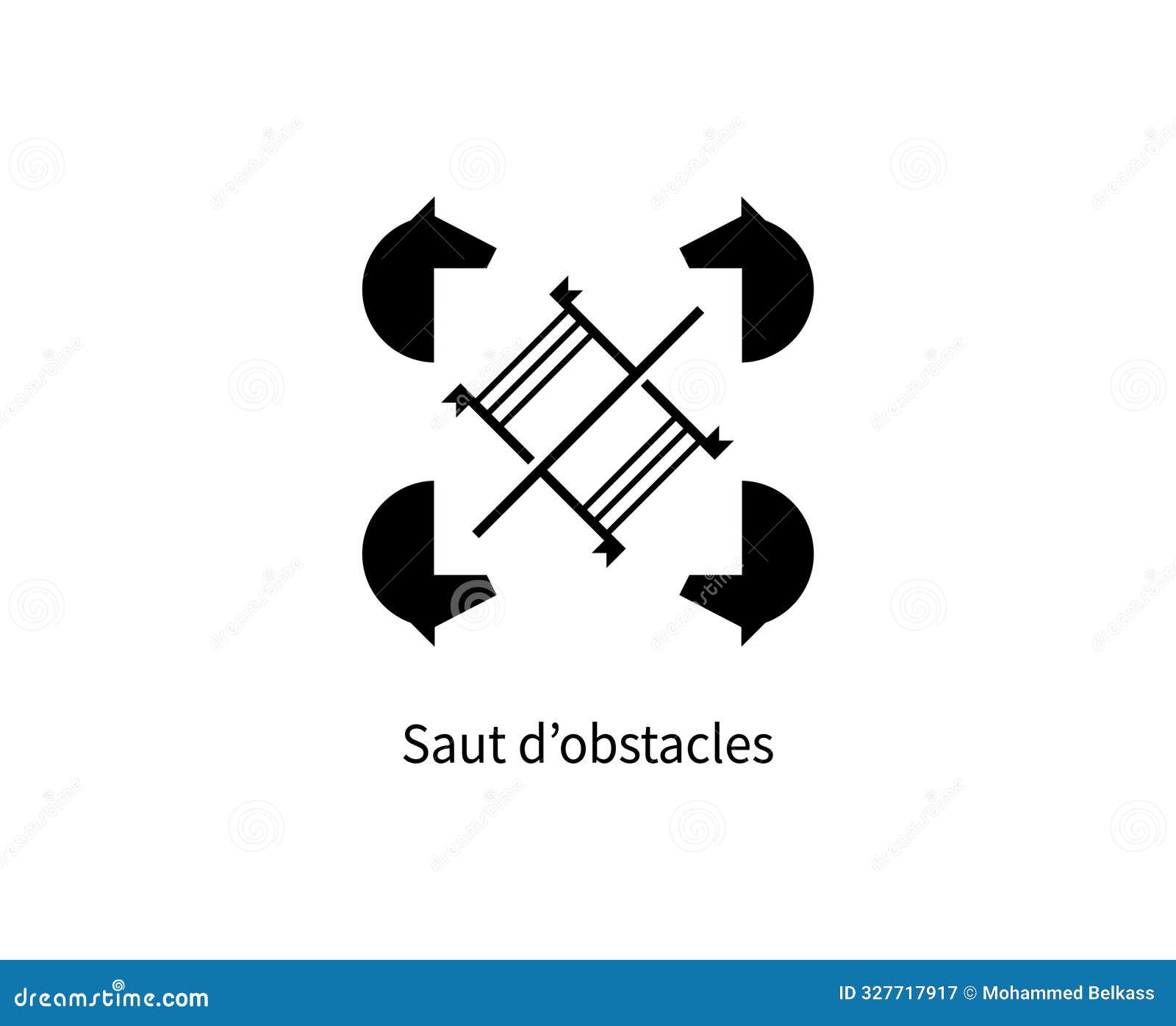 Saut D Obstacles Pictogram Olympics Games Paris 2024 Logo Stock Vector ...