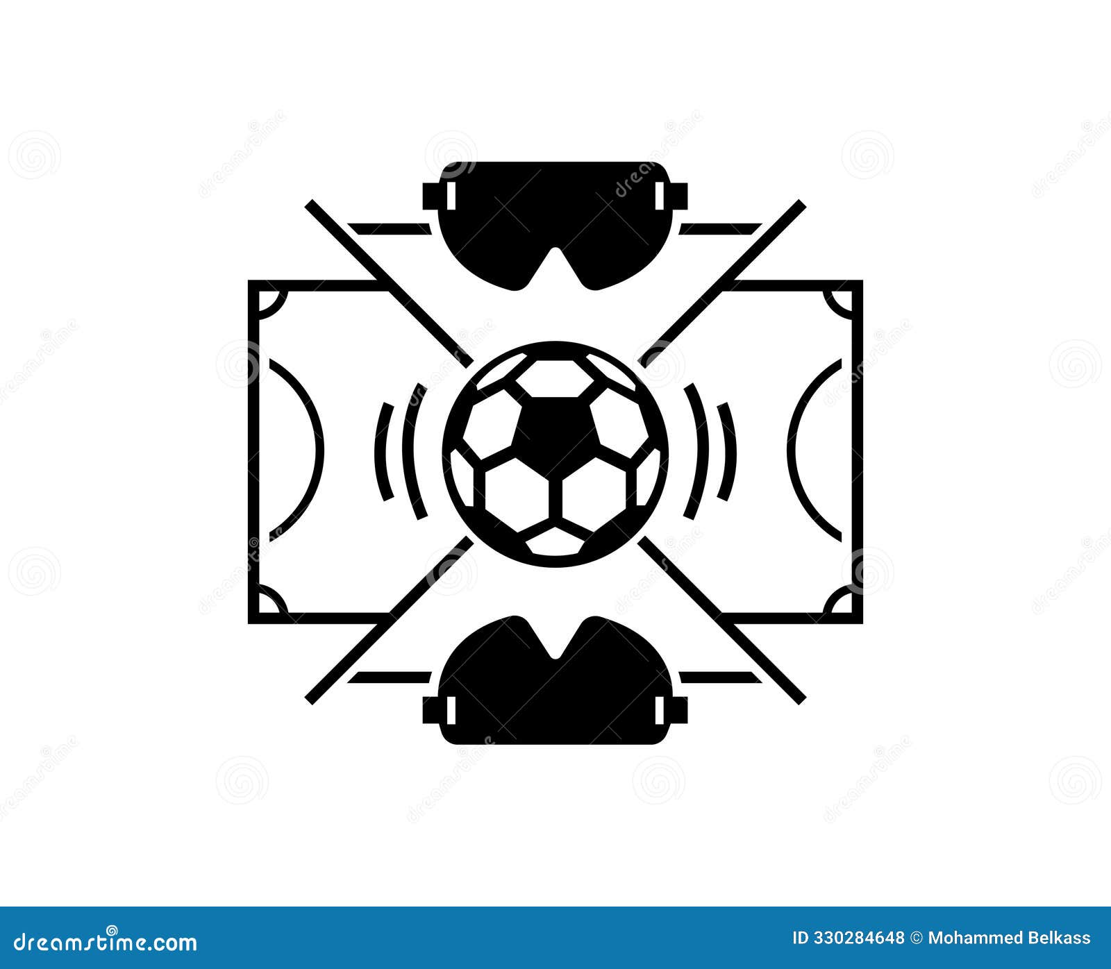 Blind Football Pictogram Paralympics Games Paris 2024 Logo Stock Vector ...
