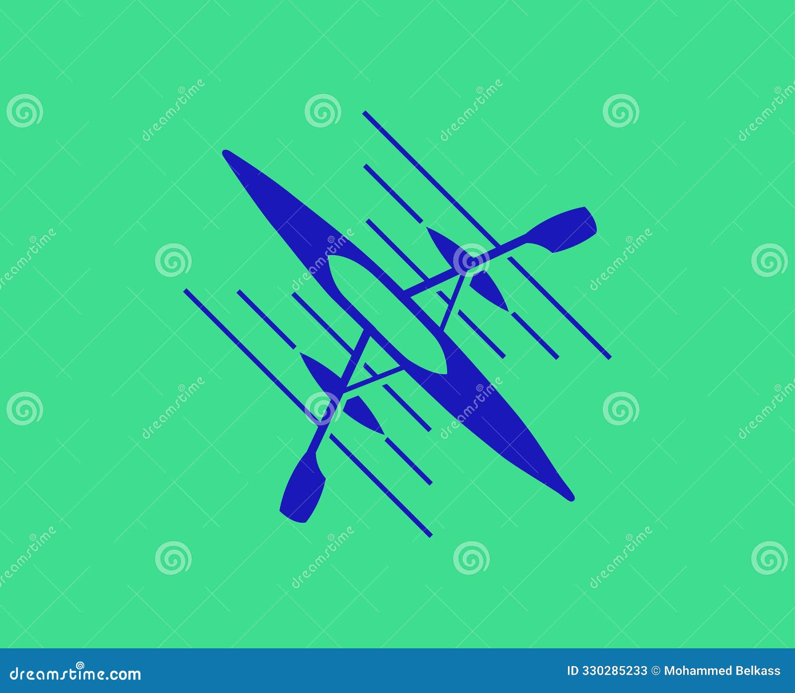 Para Rowing Pictogram Paralympics Games Paris 2024 Blue Logo Cartoon ...