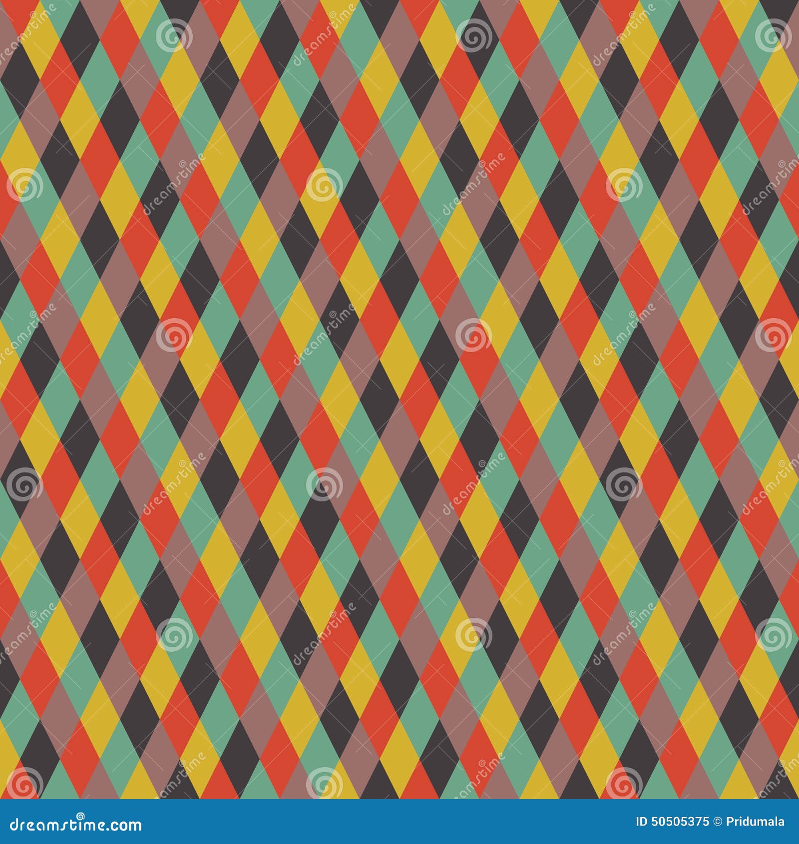 Rhombic seamless pattern stock vector. Illustration of drawing - 50505375