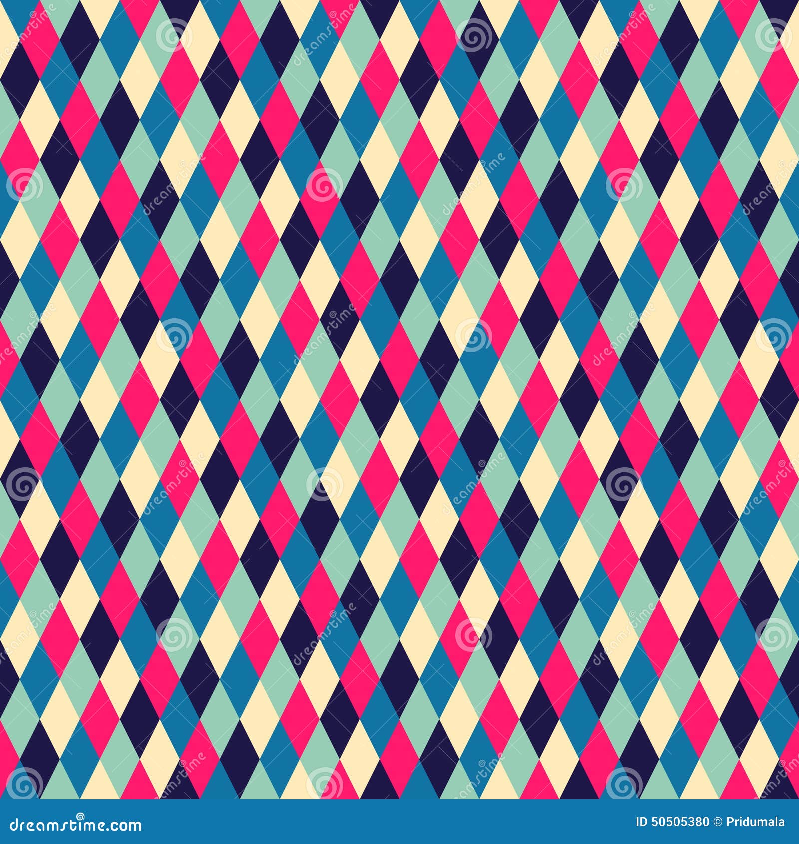 Rhombic seamless pattern stock vector. Illustration of backdrop - 50505380