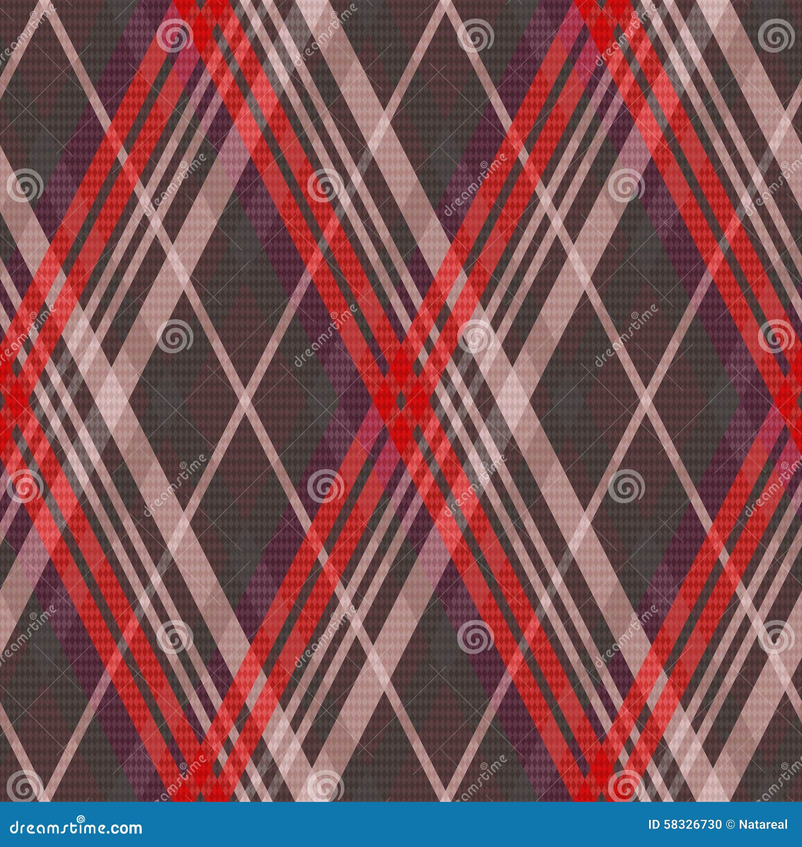 Rhombic Tartan Seamless Texture Mainly in Muted Colors Stock Vector ...