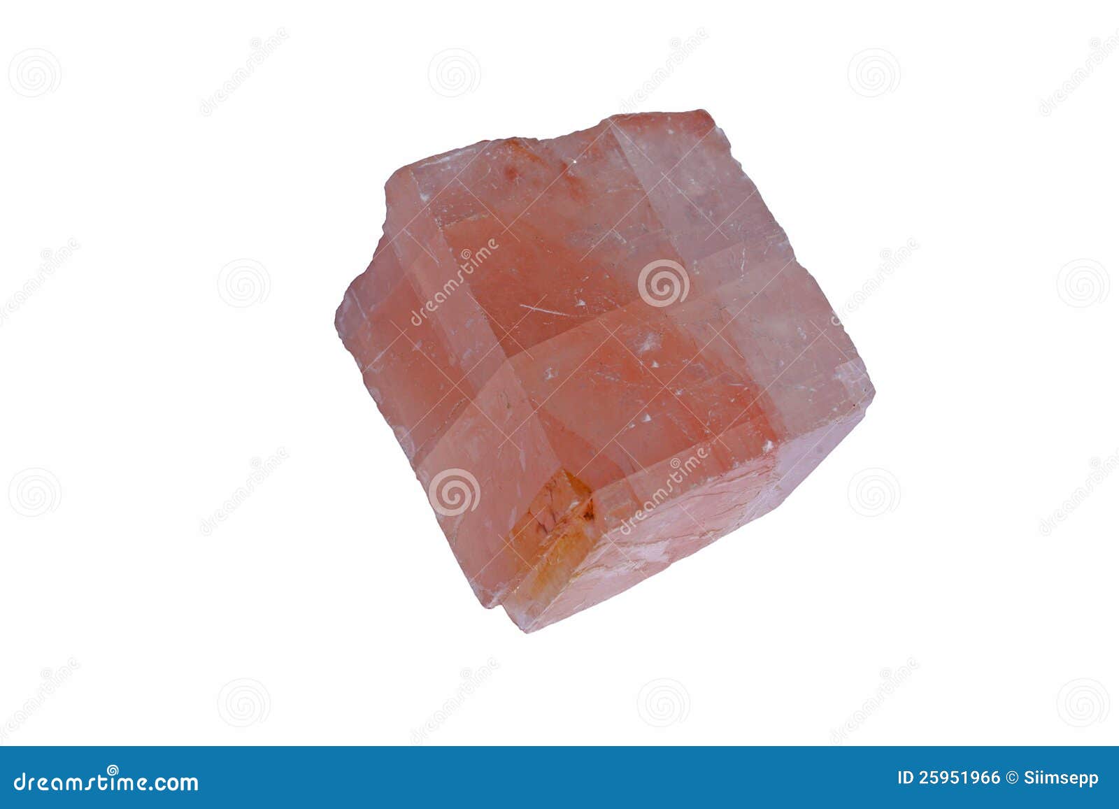Rhombohedral Crystal of Calcite Stock Photo - Image of rhombohedral ...