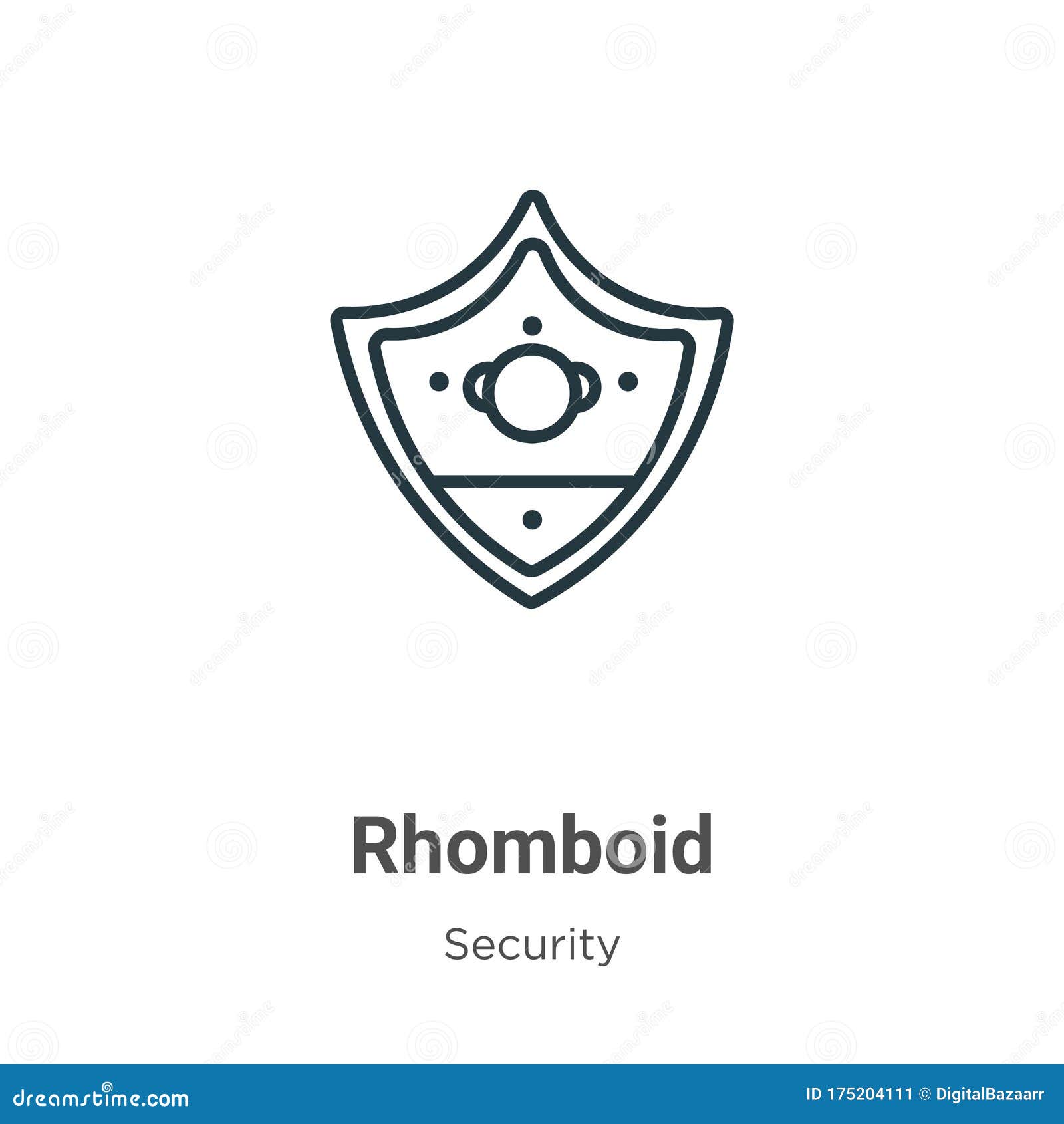 Rhomboid Outline Vector Icon. Thin Line Black Rhomboid Icon, Flat ...