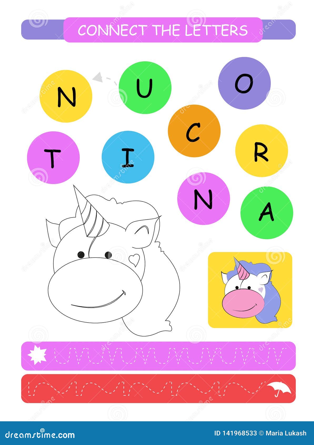 Connect the Letters. Printable Worksheet for Preschool and Kindergarten ...