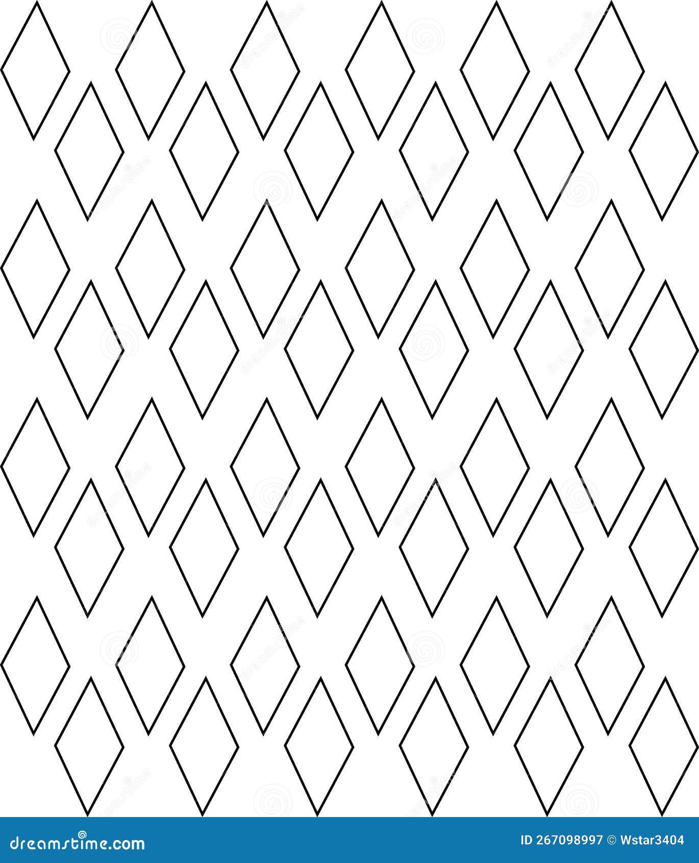 Rhombus Black and White Monochrome Line Pattern Stock Illustration ...