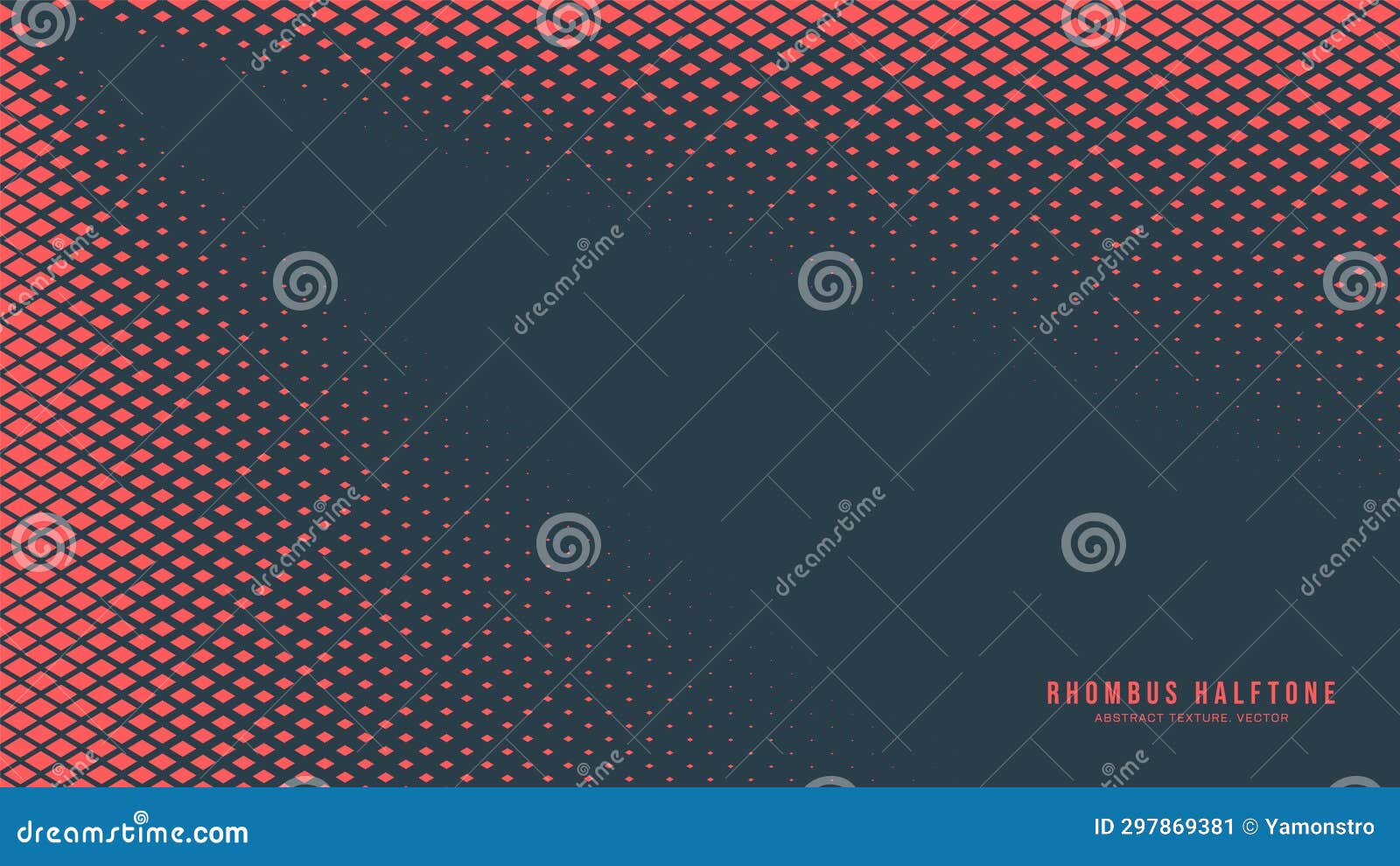 Rhombus Checker Halftone Pattern Vector Light Rays Border Red Blue ...