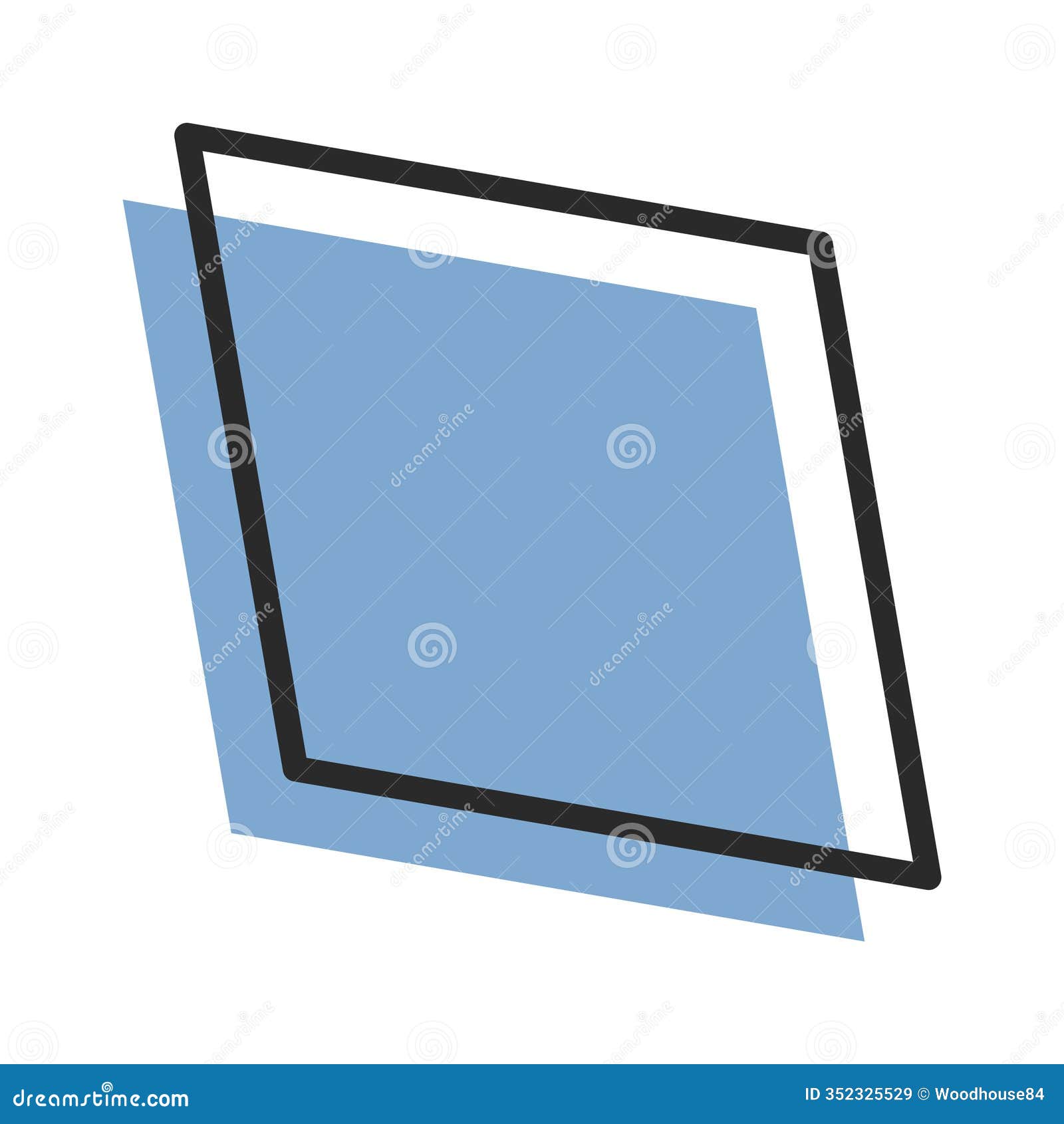 Rhombus Groovy Frame Simple Element Cartoon Vector | CartoonDealer.com ...