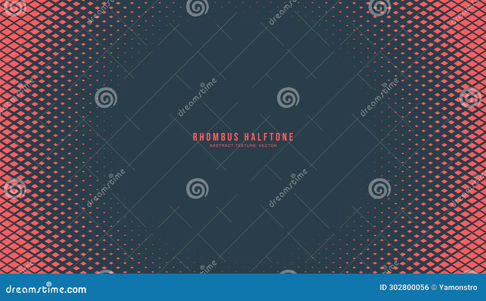 Rhombus Half Tone Pattern Vector Texture Round Frame Red Abstract ...