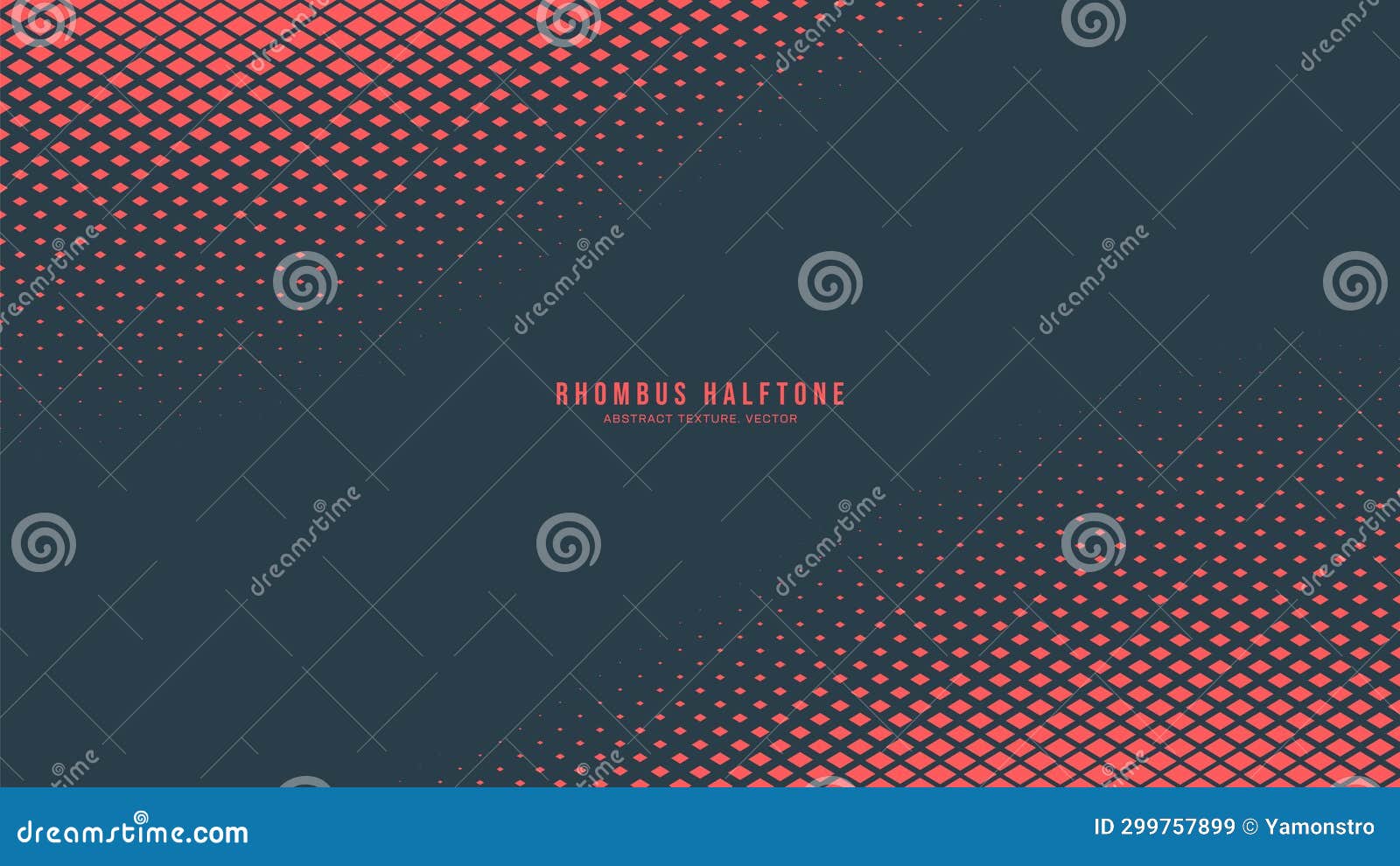 Rhombus Half Tone Pattern Vector Horizontal Border Red Blue Abstract ...