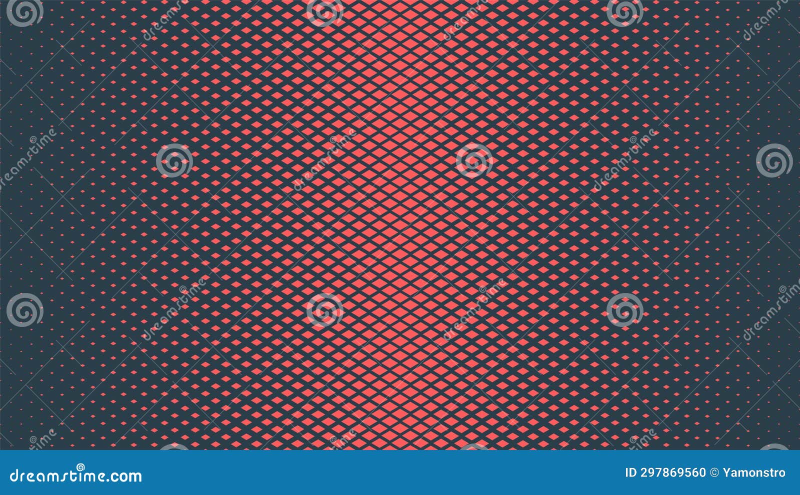 Rhombus Half Tone Pattern Vector Horizontal Border Red Blue Abstract ...
