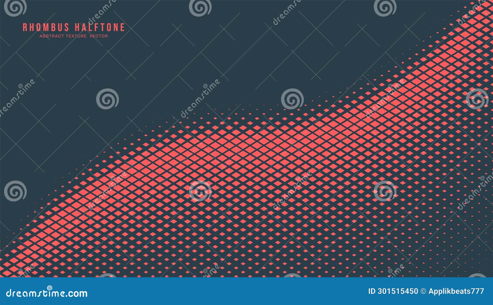 Rhombus Halftone Checker Pattern Vector Smooth Curve Border Abstract ...