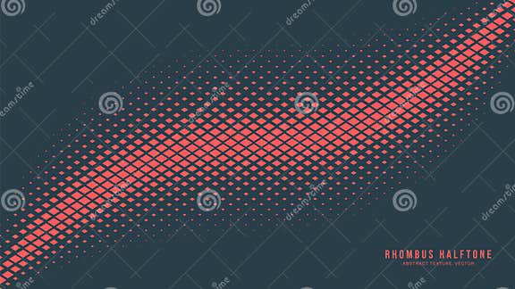 Rhombus Halftone Checker Pattern Vector Smooth Curved Border Abstract ...