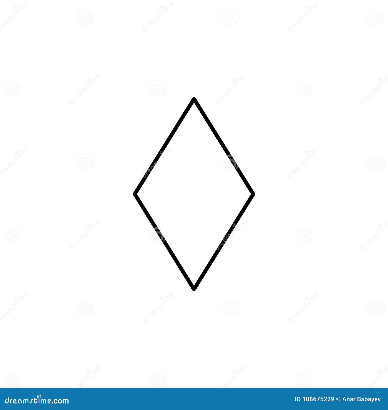 Rhombus Icon. Geometric Figure Element for Mobile Concept and Web Apps ...