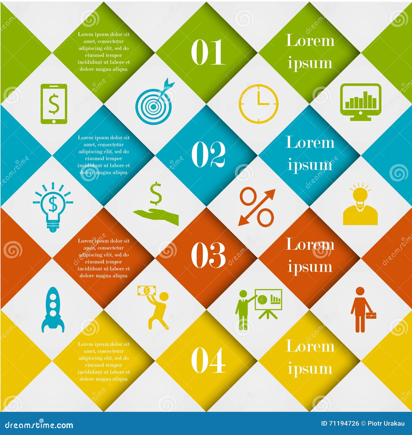 Rhombus Infographic Template Stock Vector - Illustration of design ...