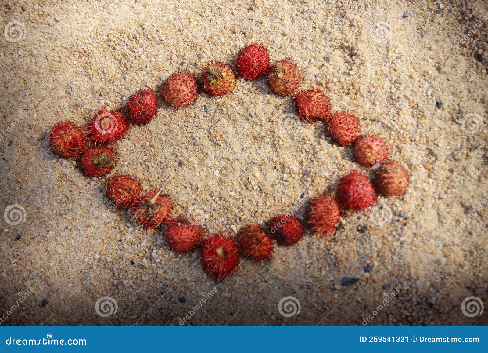 The Rhombus is Lined with the Peel of a Red Fruit Stock Image - Image ...