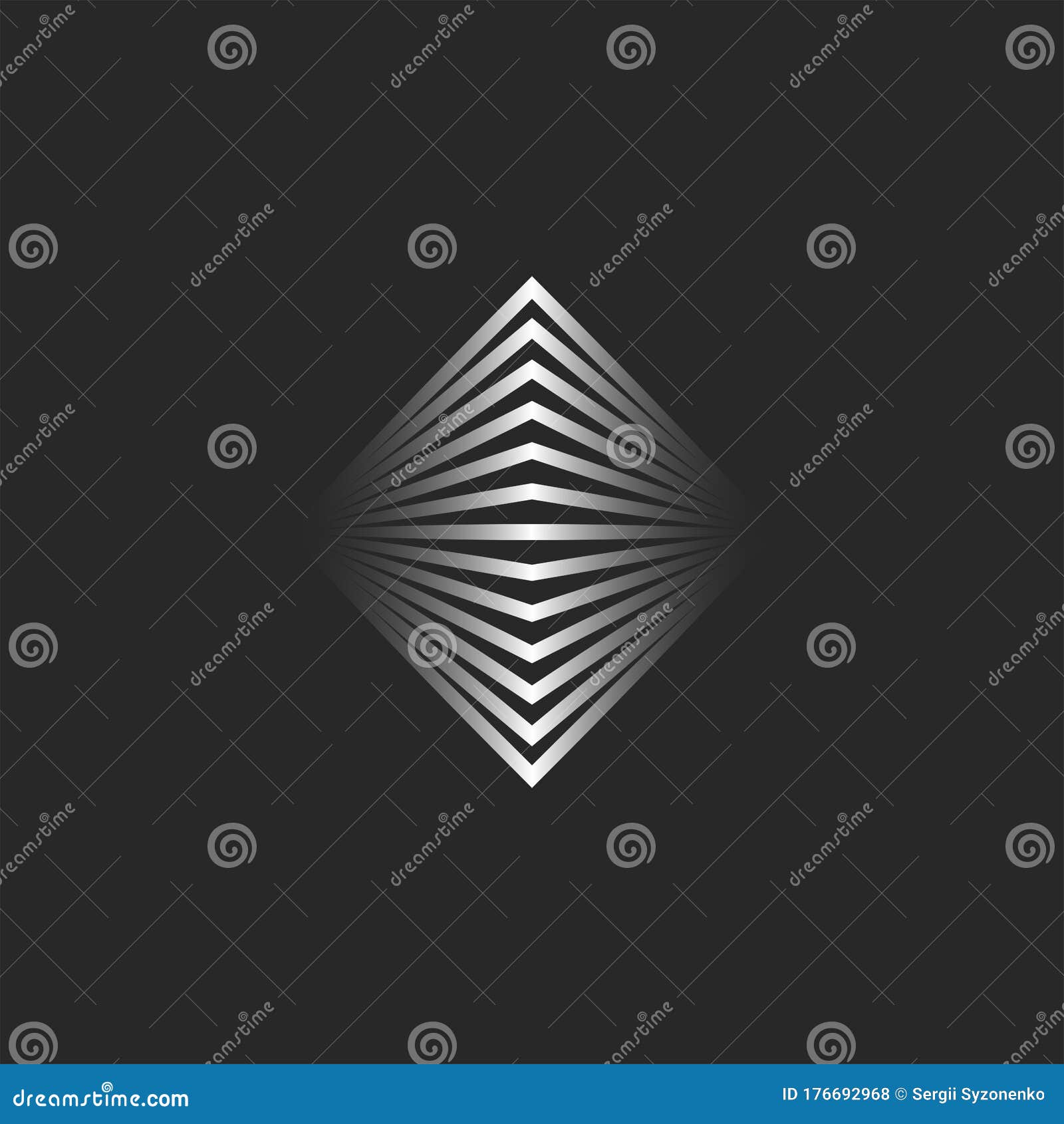 Rhombus Logo, Abstract Modern High-rise Building Isometric Shape Stock ...
