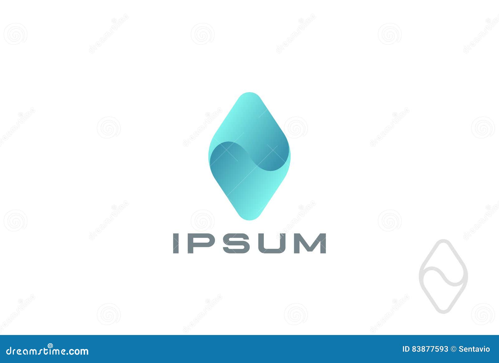 Rhombus Logo Symmetrical Design Vector Template. Abstract Shape ...