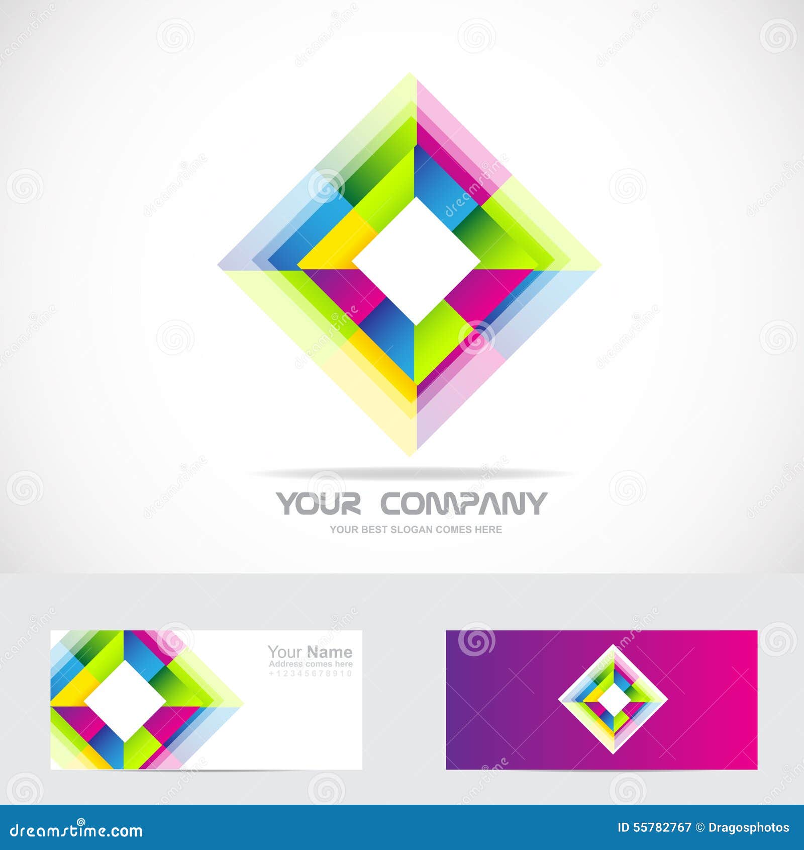 Rhombus logo stock vector. Illustration of vector, template - 55782767