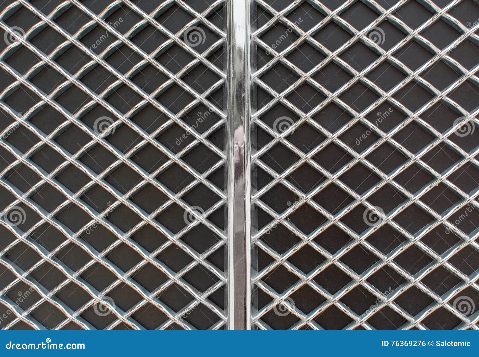 Rhombus Metal Pattern on Black Surface Stock Photo - Image of iron ...