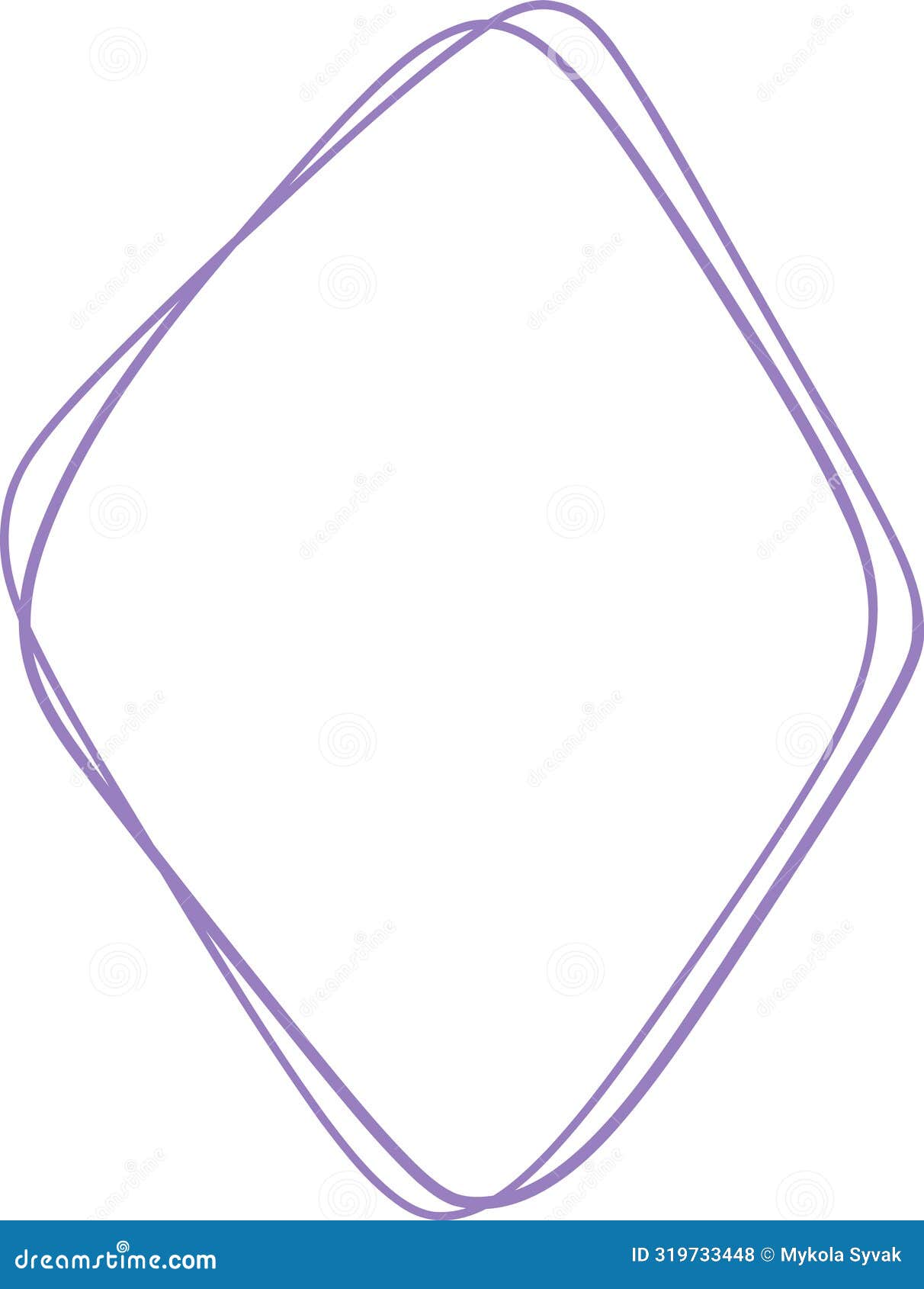 Rhombus Outline Frame stock vector. Illustration of design - 319733448