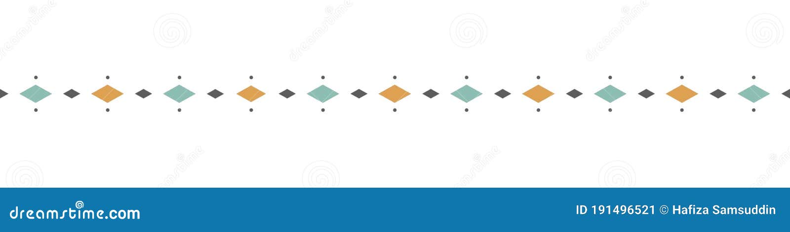 Rhombus Pattern Border Design. Vector Illustration Decorative Design ...