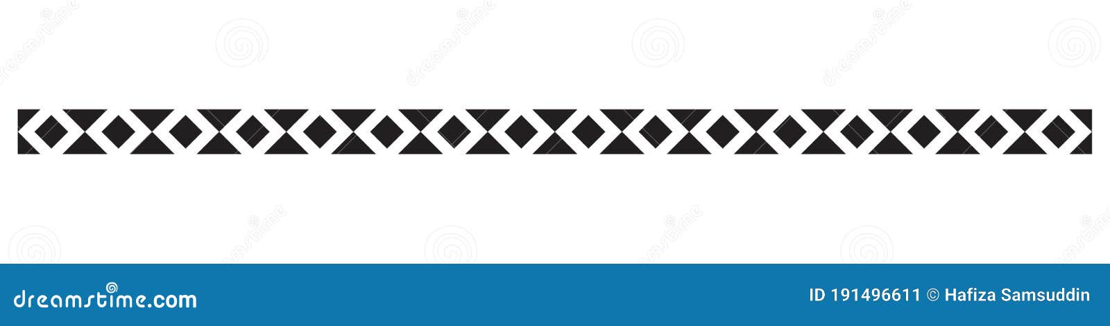 Rhombus Pattern Border Design. Vector Illustration Decorative Design ...