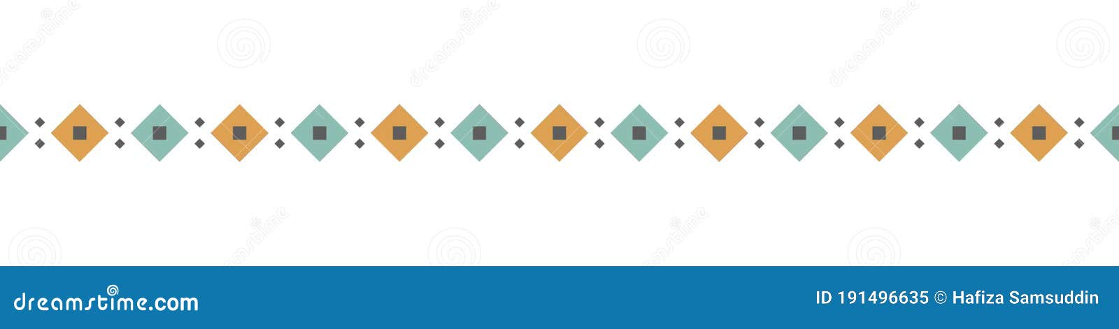 Rhombus Pattern Border Design. Vector Illustration Decorative Design ...