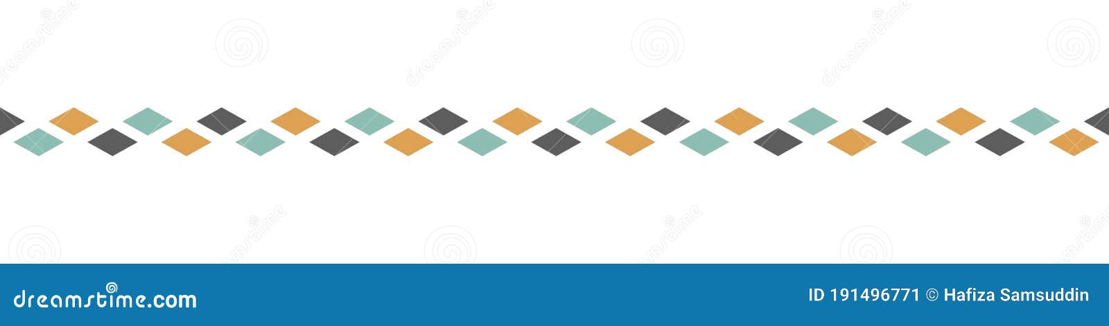 Rhombus Pattern Border Design. Vector Illustration Decorative Design ...