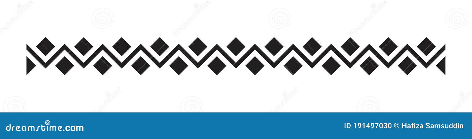 Rhombus Pattern Border Design. Vector Illustration Decorative Design ...