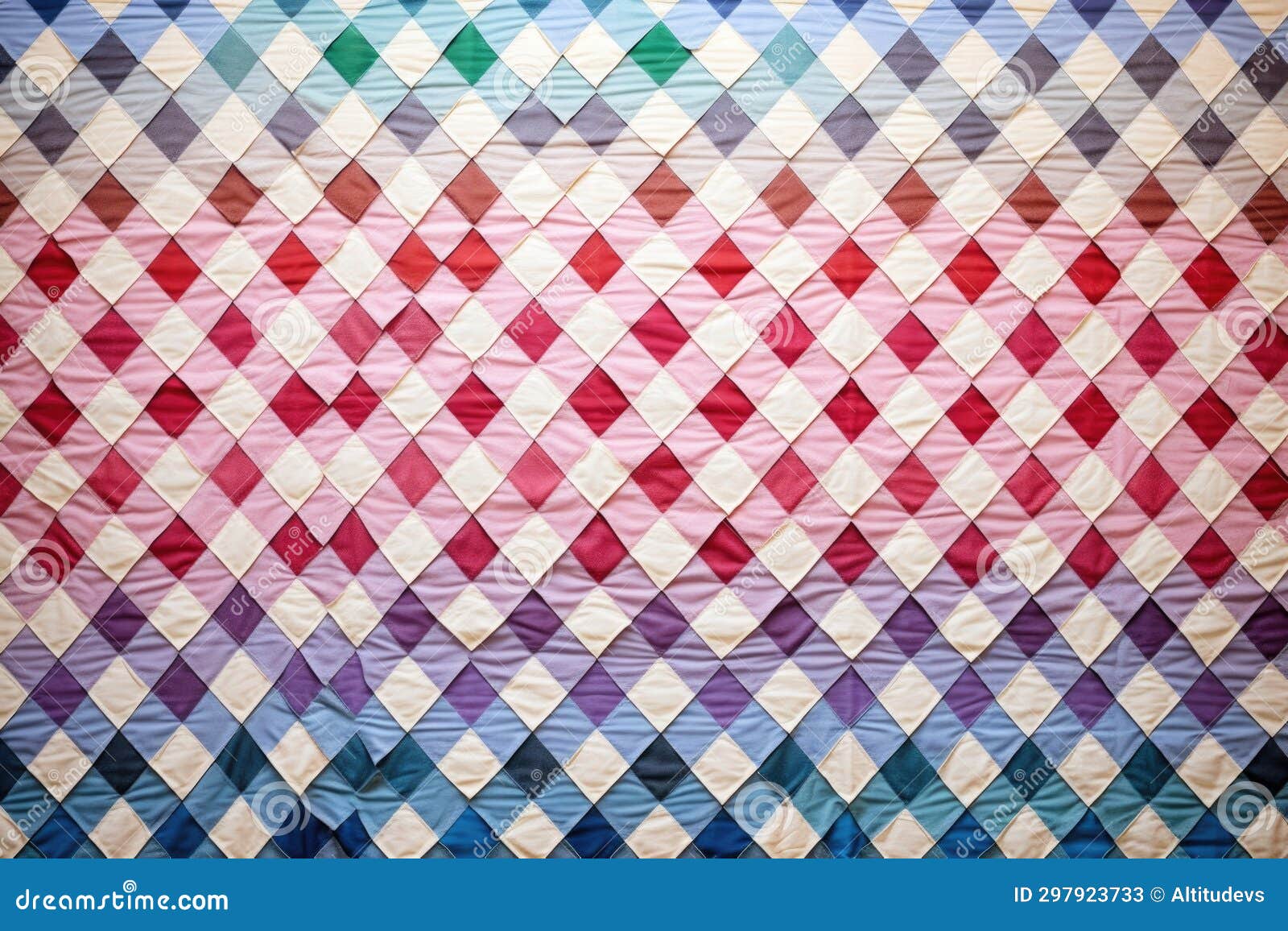 Rhombus pattern of a quilt stock image. Image of handmade - 297923733