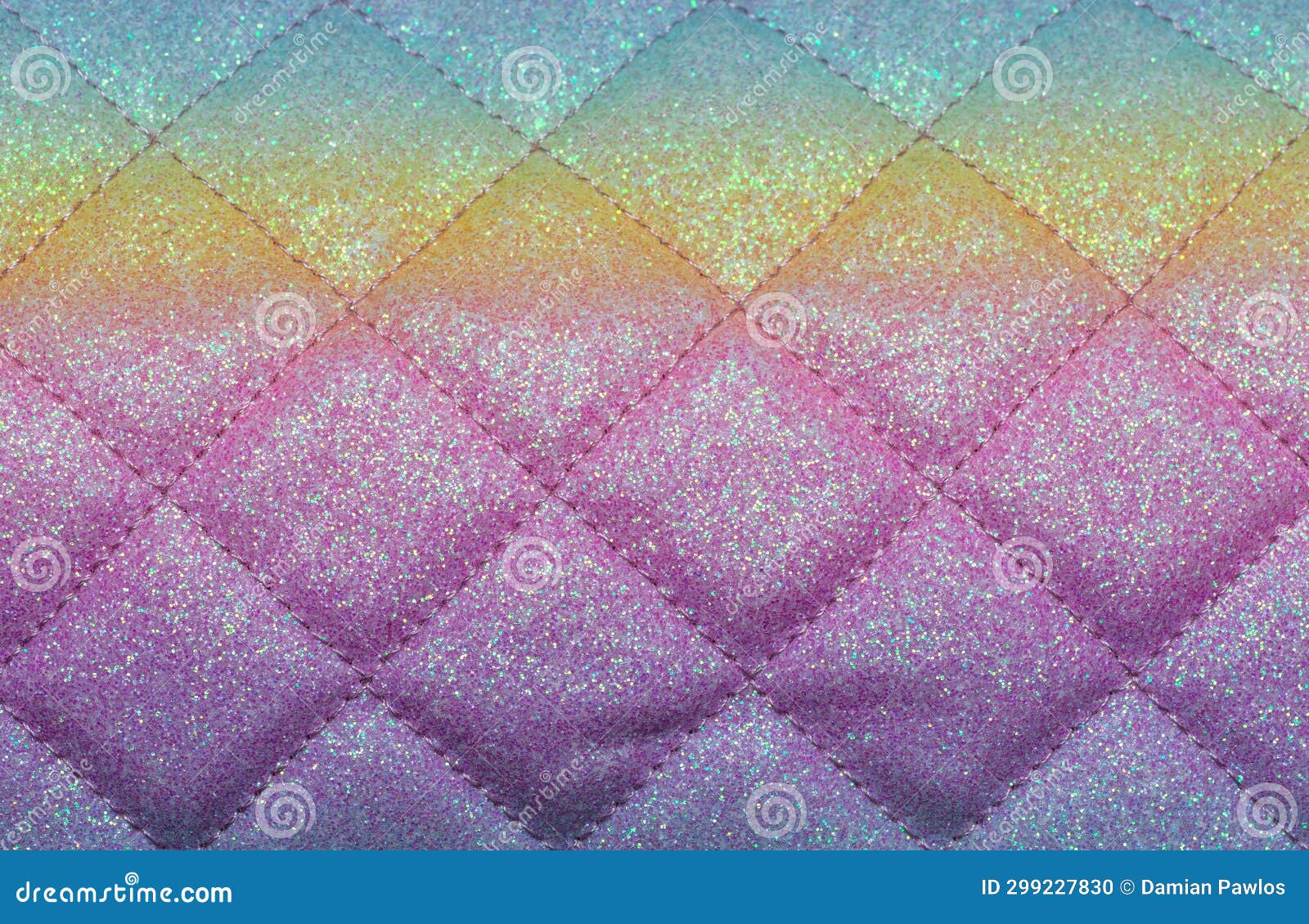 Rhombus Pattern Stitch. Quilted Colorful Fabric As Background Stock ...