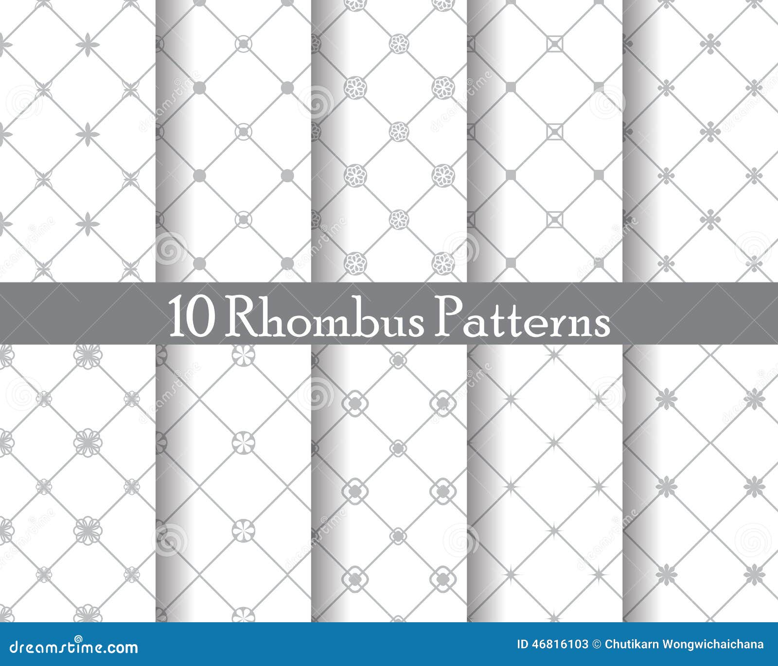 Rhombus seamless patterns stock vector. Illustration of beautiful ...