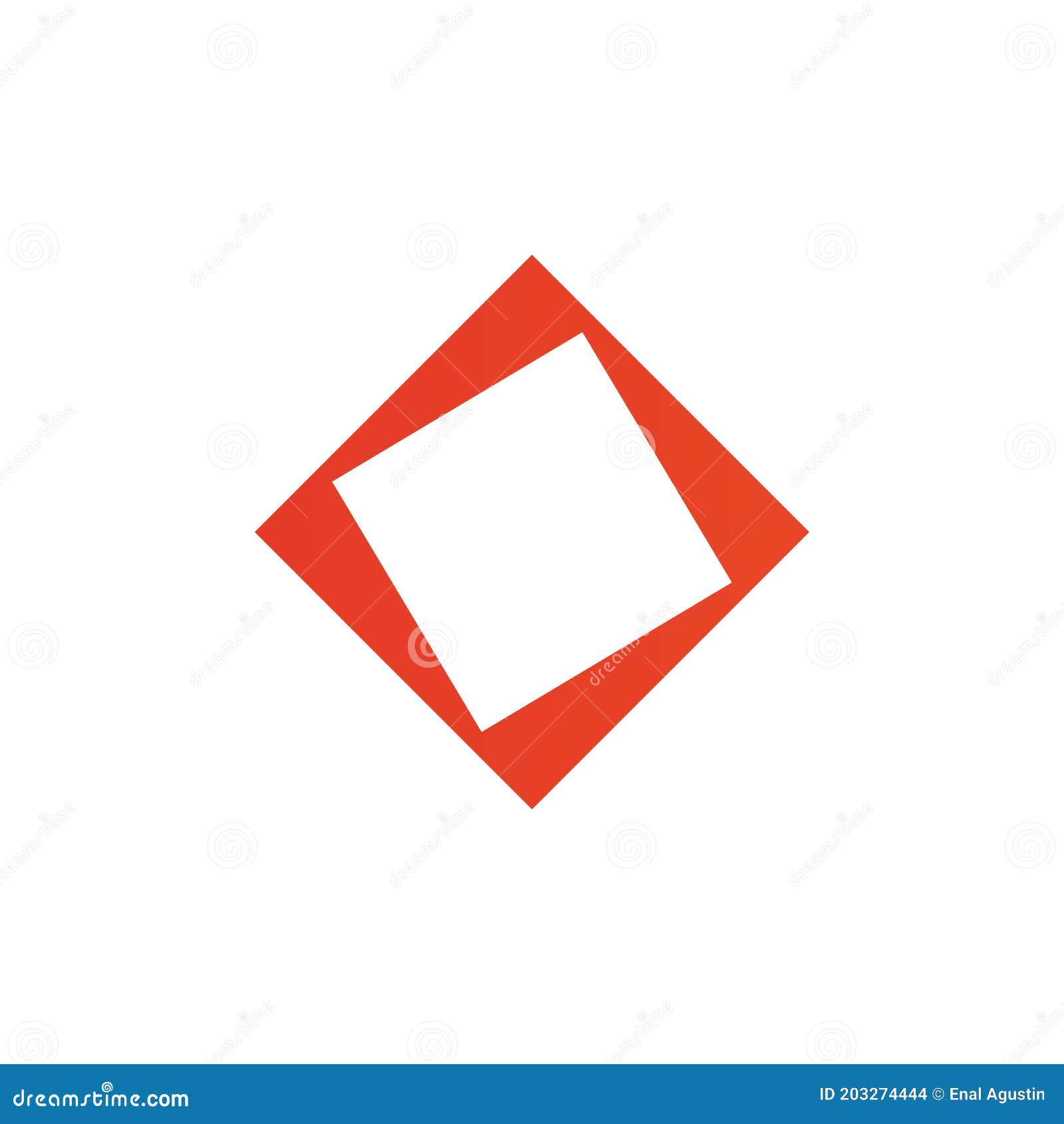 Rhombus Shape Icon Logo Design Template Stock Vector - Illustration of ...