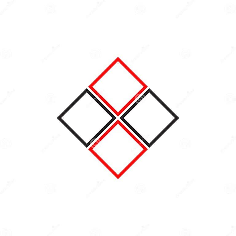 Rhombus Shape Icon Logo Design Template Stock Vector - Illustration of ...
