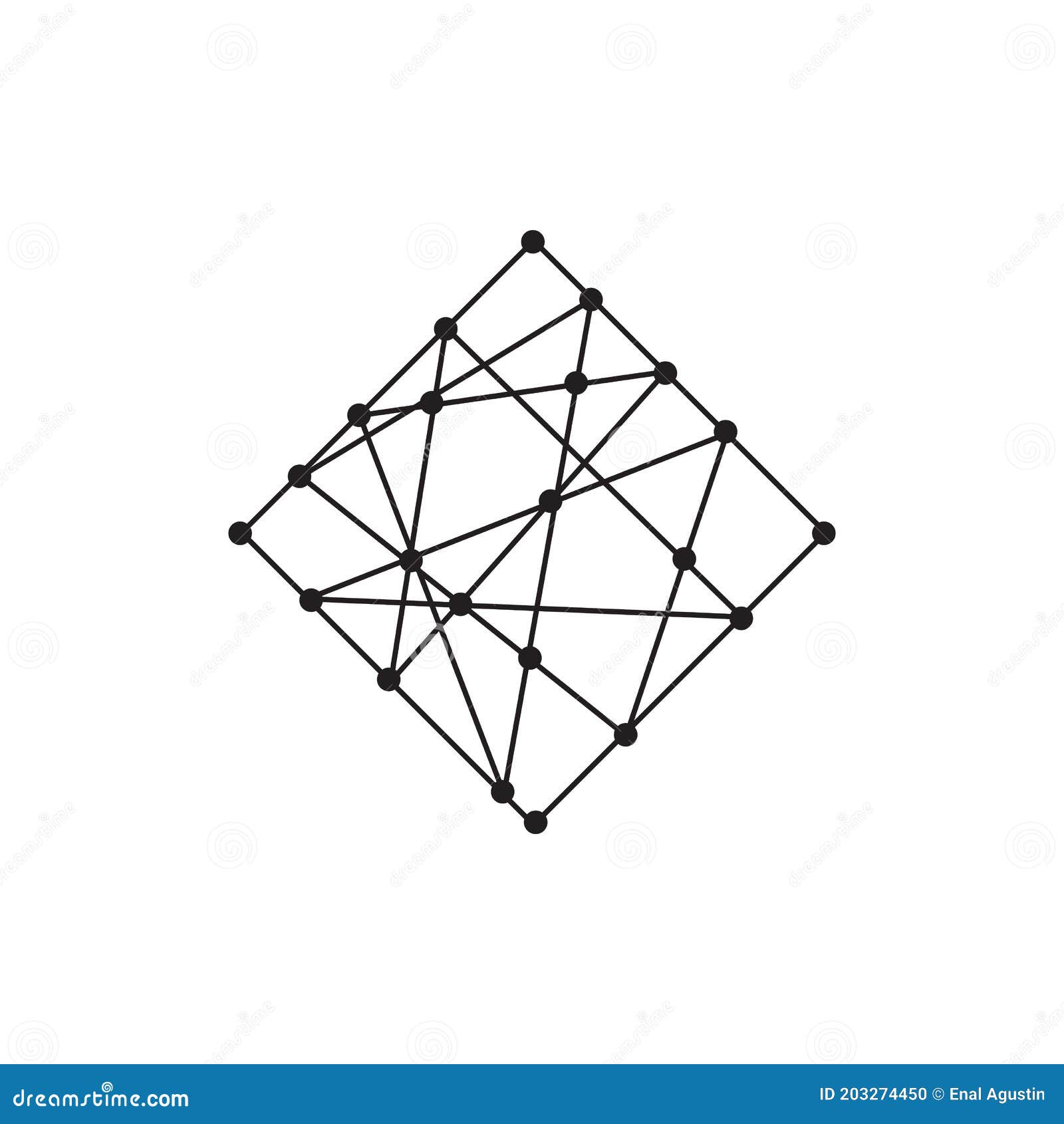 Rhombus Shape Icon Logo Design Template Stock Vector - Illustration of ...