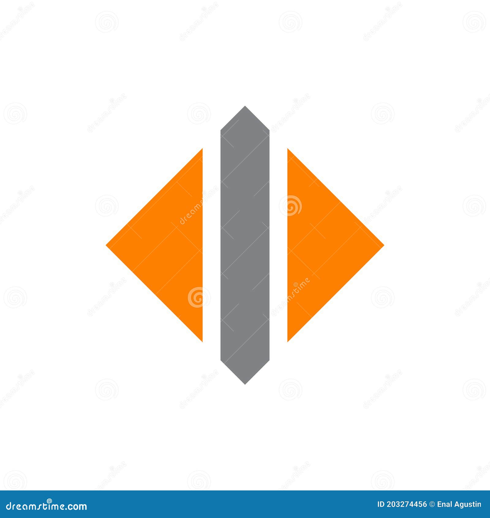 Rhombus Shape Icon Logo Design Template Stock Vector - Illustration of ...