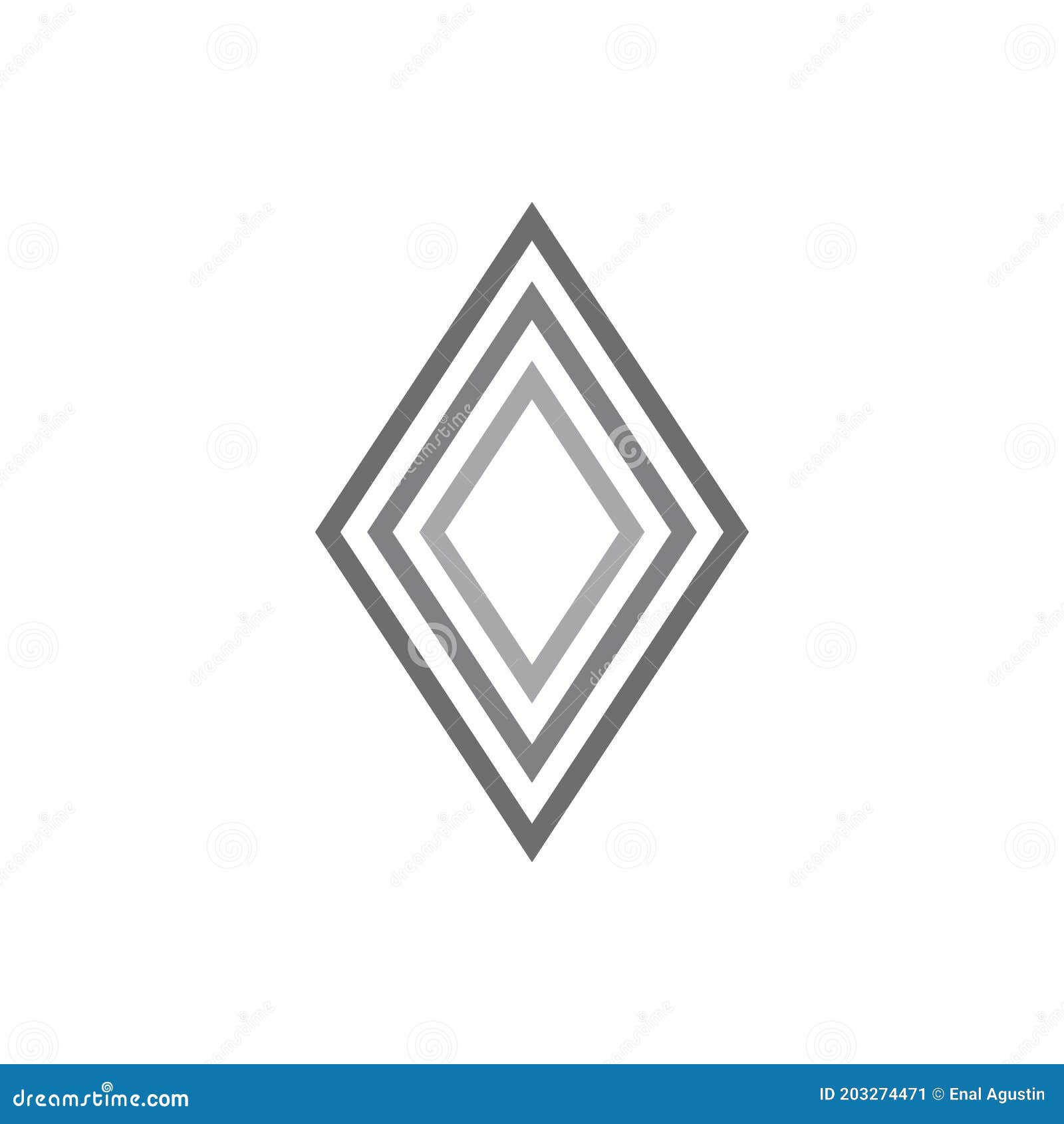 Rhombus Shape Icon Logo Design Template Stock Vector - Illustration of ...